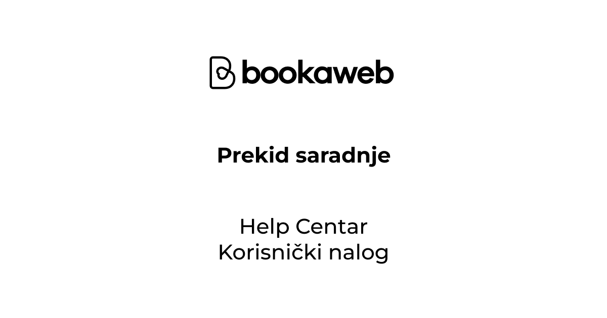 Prekid Saradnje - Kako ukloniti Smeštaj sa sajta Bookaweb
